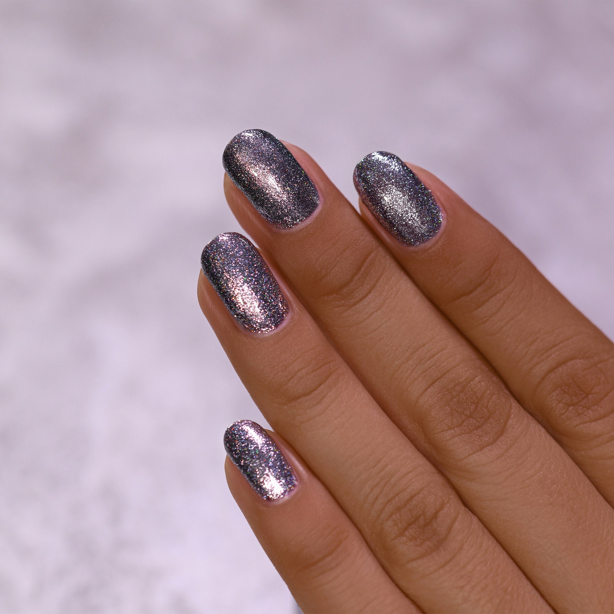 Carbon Sleek Gunmetal Holographic Ultra Metallic Nail Polish - Etsy