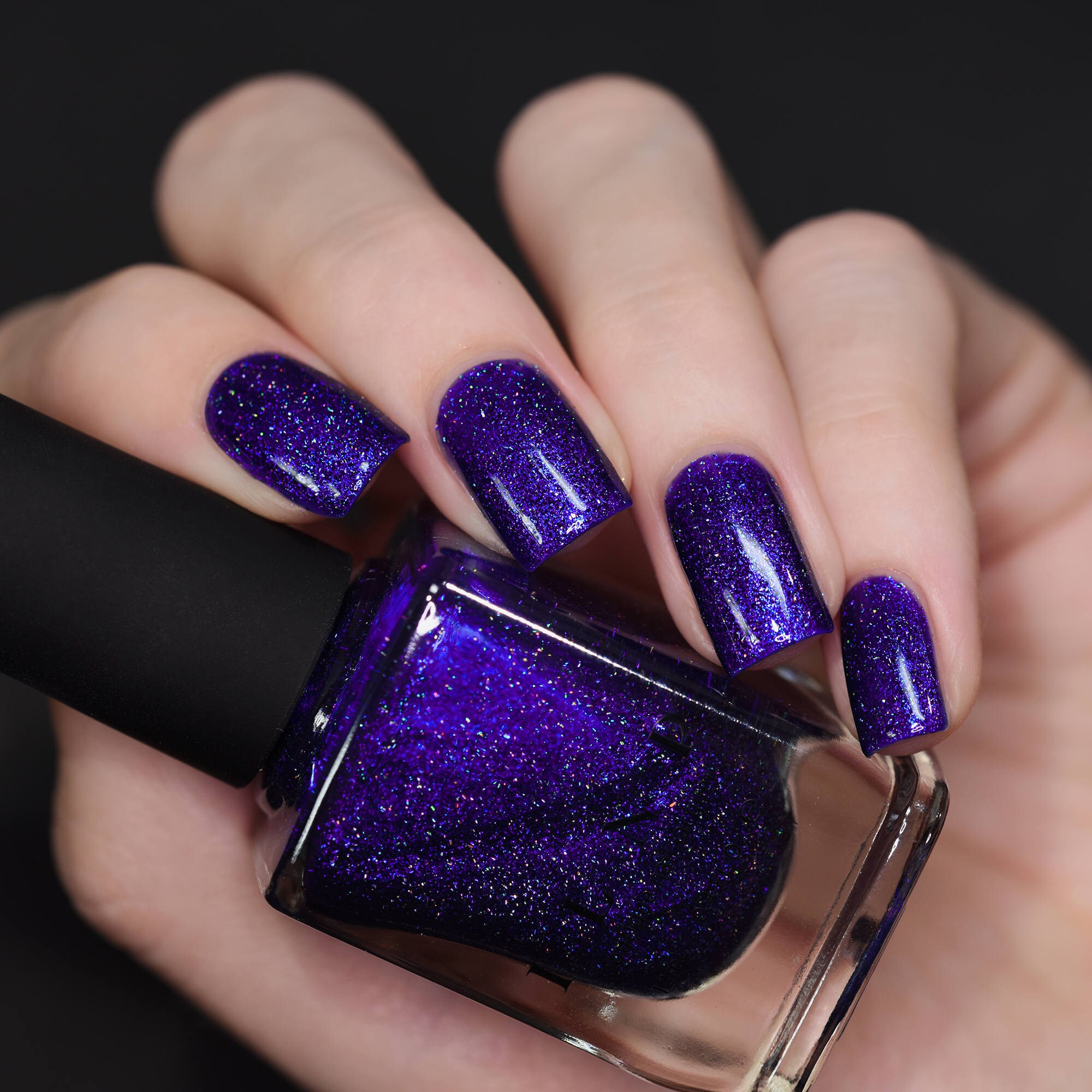 Downpour - Bold Indigo Blue Holographic Nail Polish - Etsy Canada
