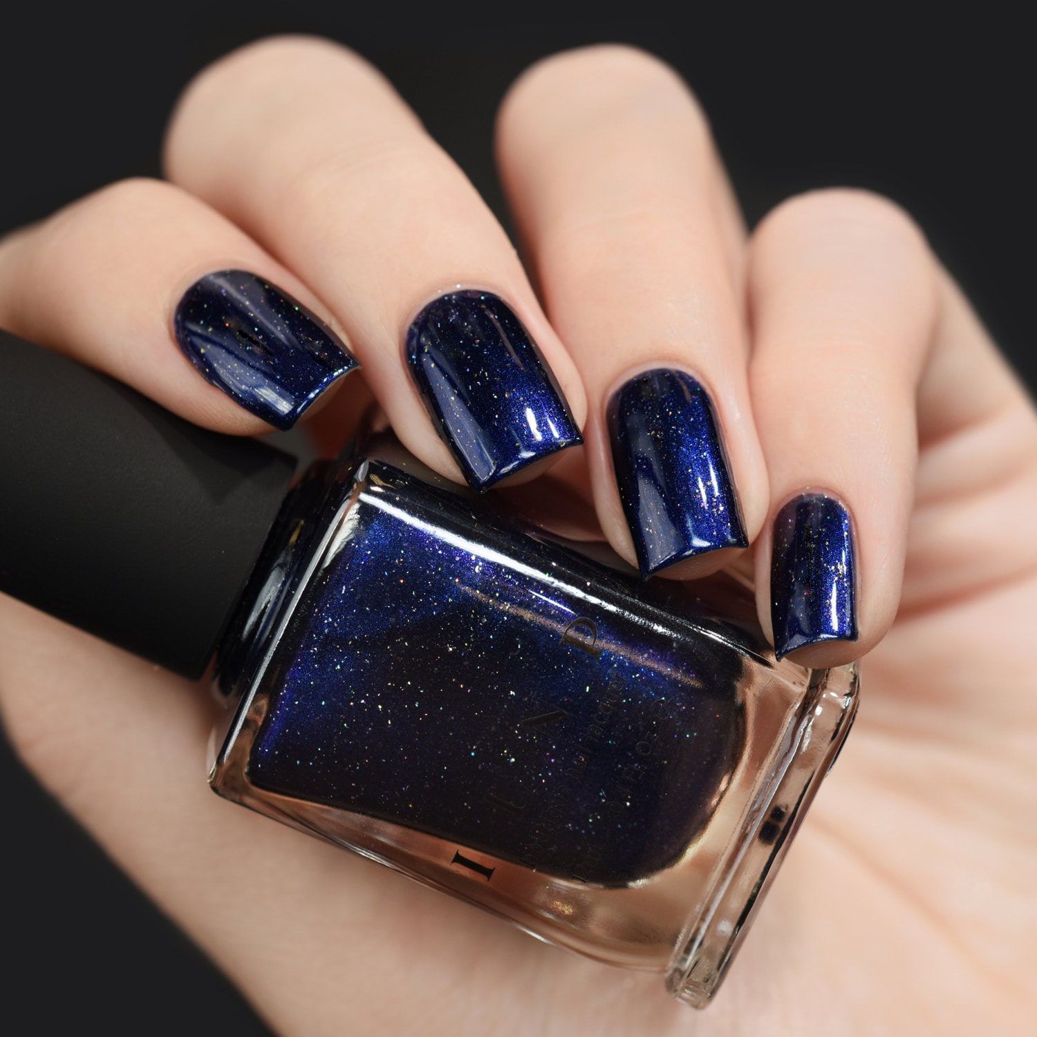 Looking up Midnight Blue Holographic Nail Polish - Etsy Denmark