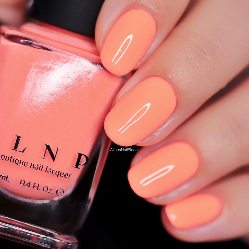 Sunny Days Radiant Neon Peach Cream Nail Polish - Etsy