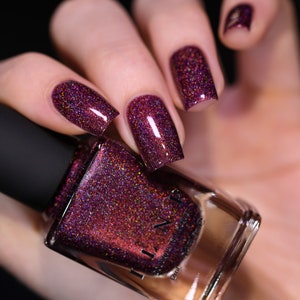 Broadway - Saturated Wine-red Ultra Holo™ Nail Polish - Etsy