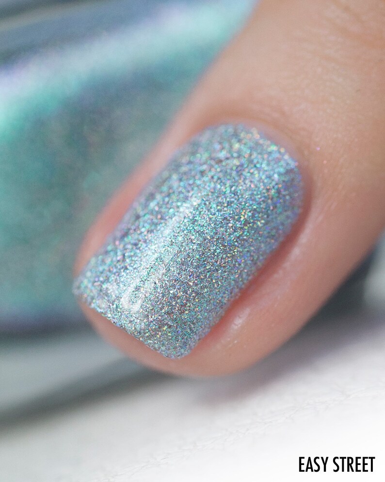 Easy Street Teal to Blue to Purple Color Kissed Ultra Holo - Etsy