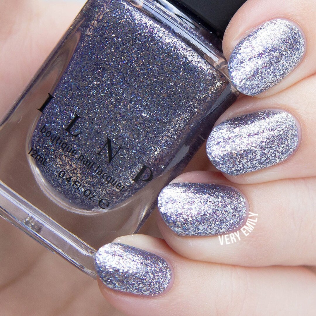 Bulletproof Symphony - Medium Periwinkle Metallic Holographic Nail ...