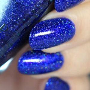 Downpour - Bold Indigo Blue Holographic Nail Polish - Etsy Canada