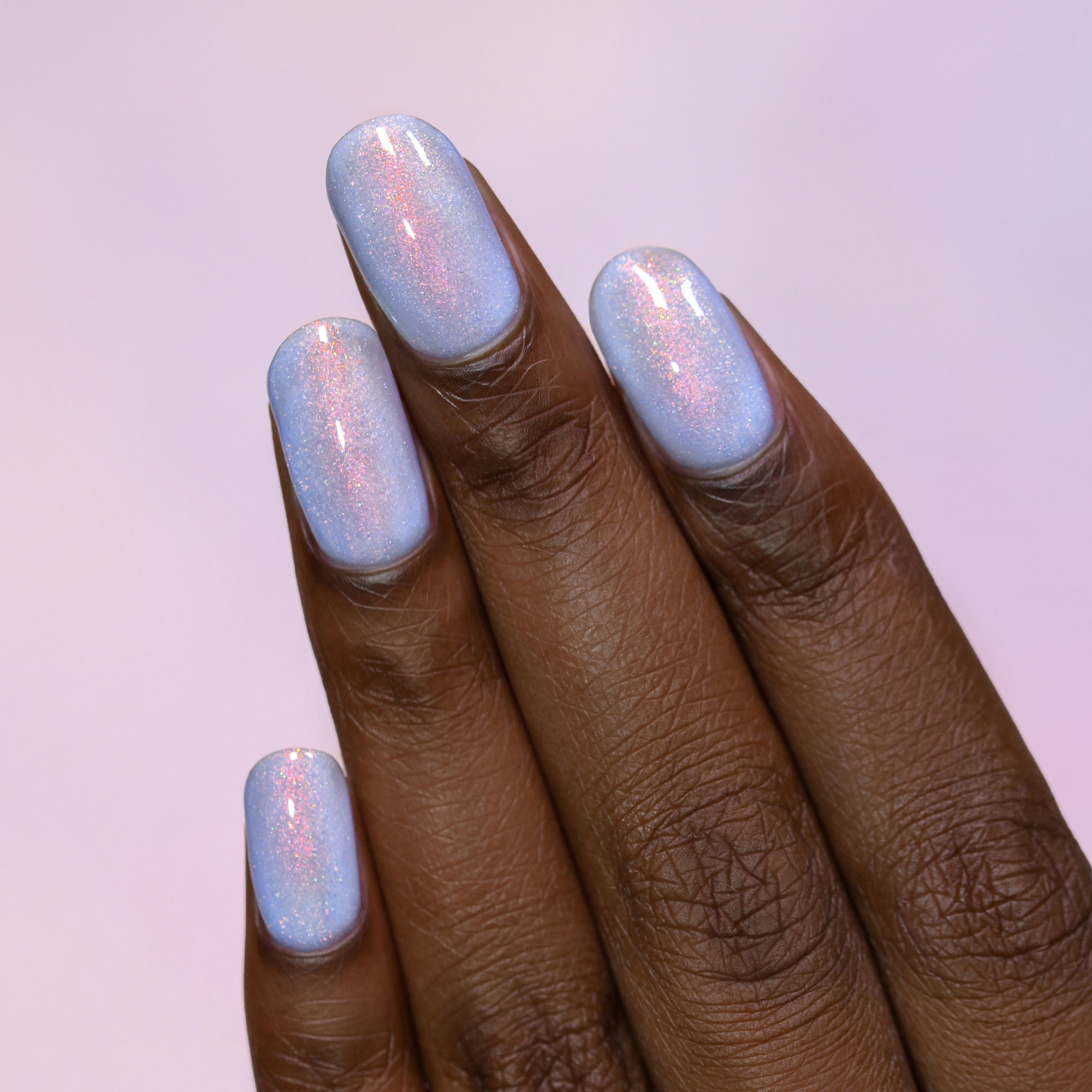 Rainshower - Pastel Periwinkle Blue Shimmer Nail Polish - Etsy