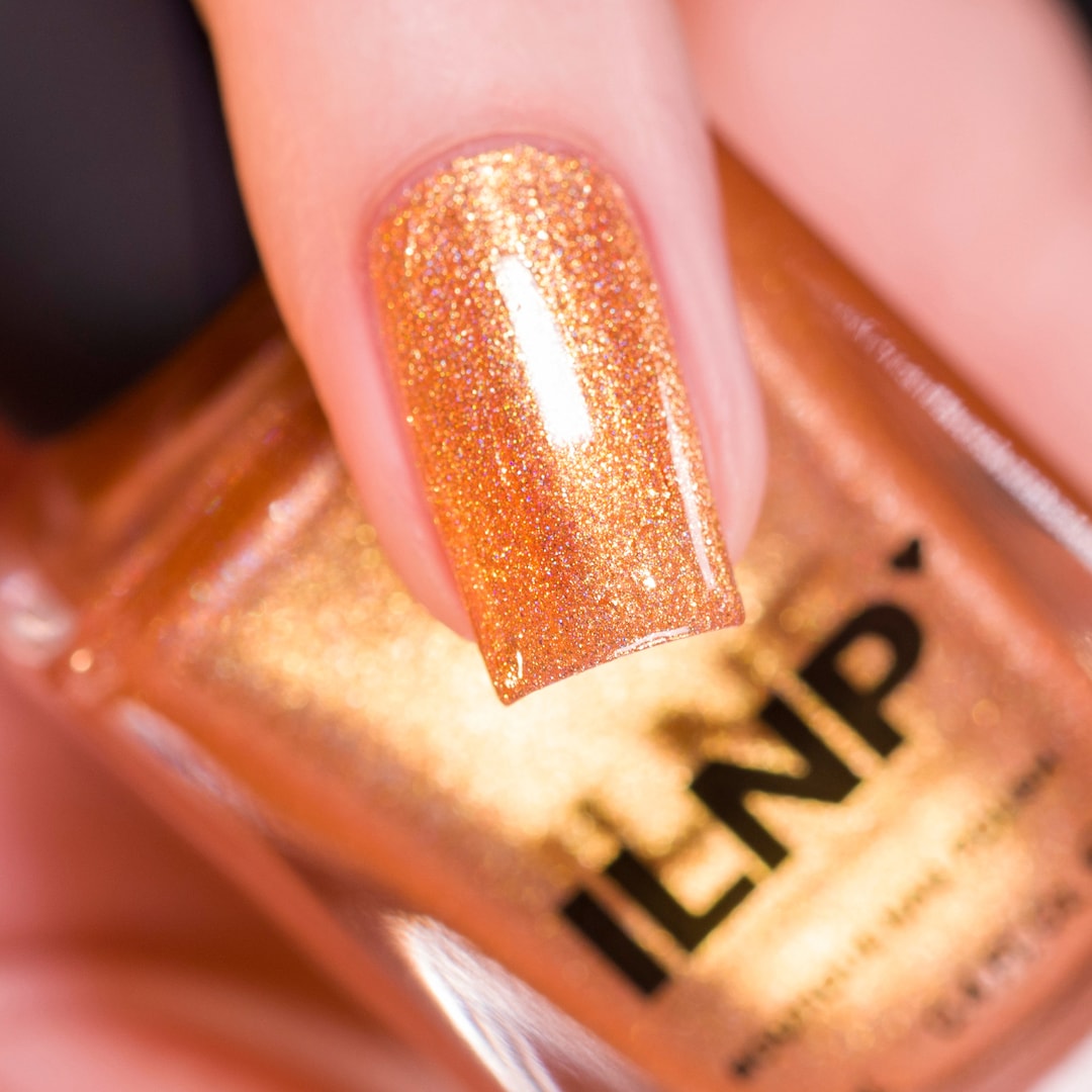 Sundown - Peachy Gold Holographic Shimmer Nail Polish - Etsy