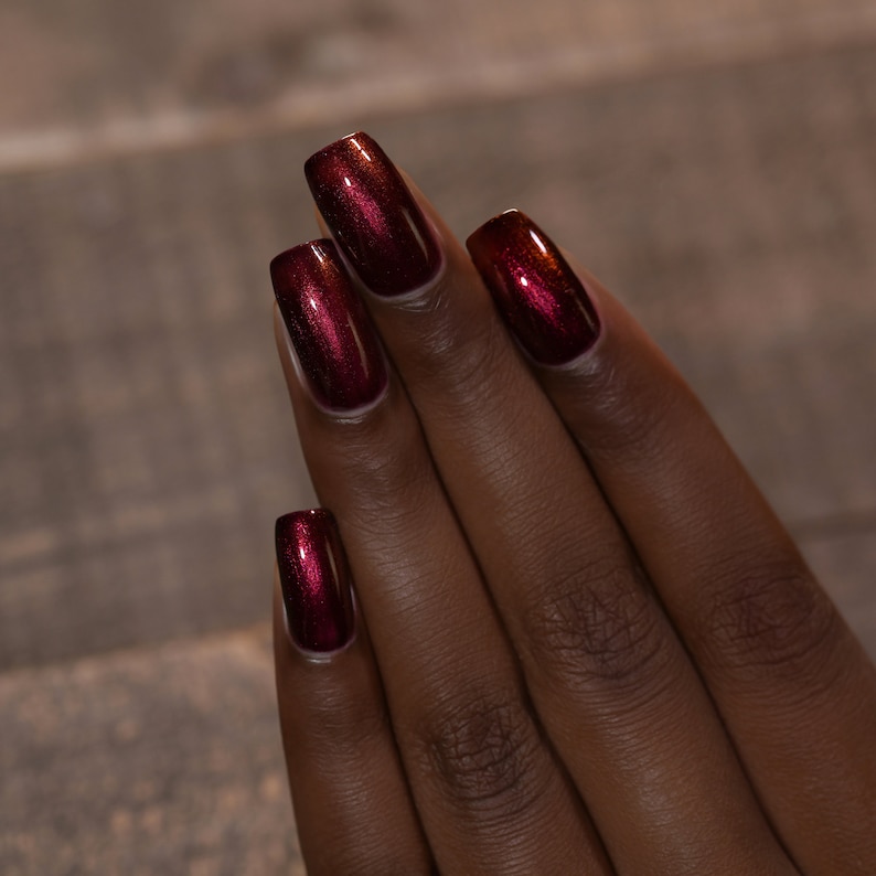 Dear Santa Deep Burgundy Duochrome Nail Polish - Etsy