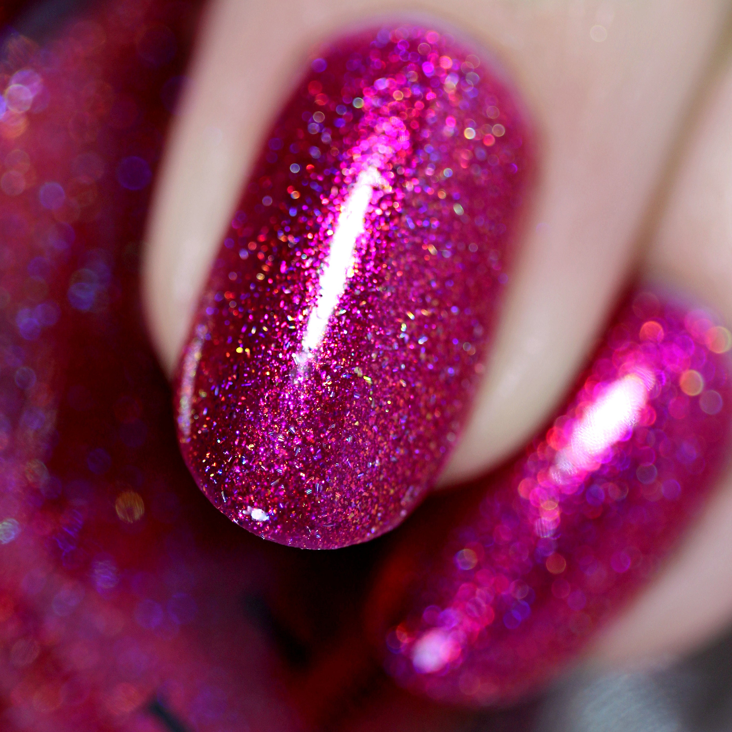 Nexus Rich Raspberry Holographic Nail Polish - Etsy Canada
