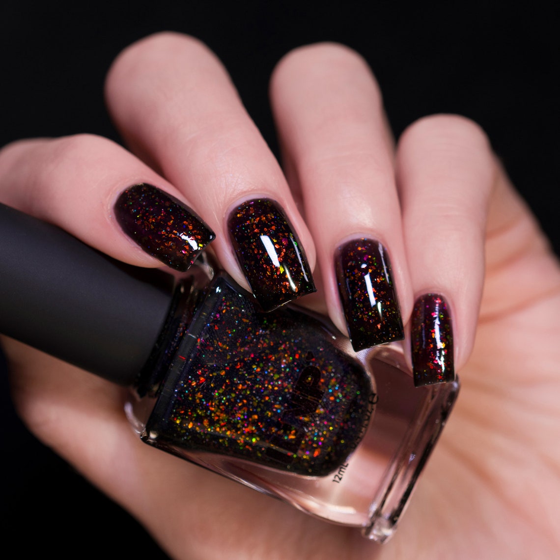 Hex Black Jelly Shimmer Nail Polish - Etsy