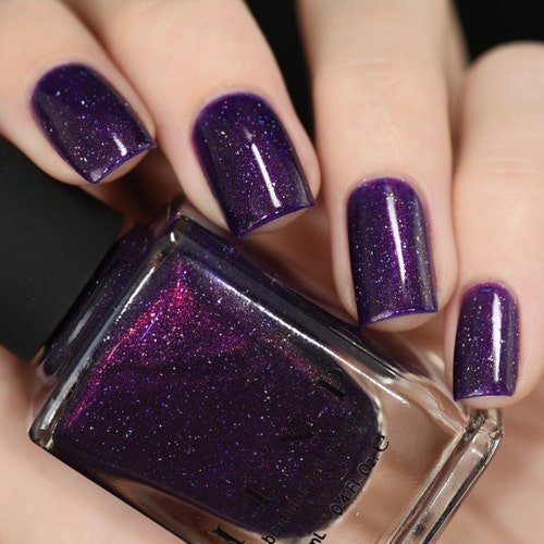 Mon Amour Dark Purple Holographic Nail Polish - Etsy