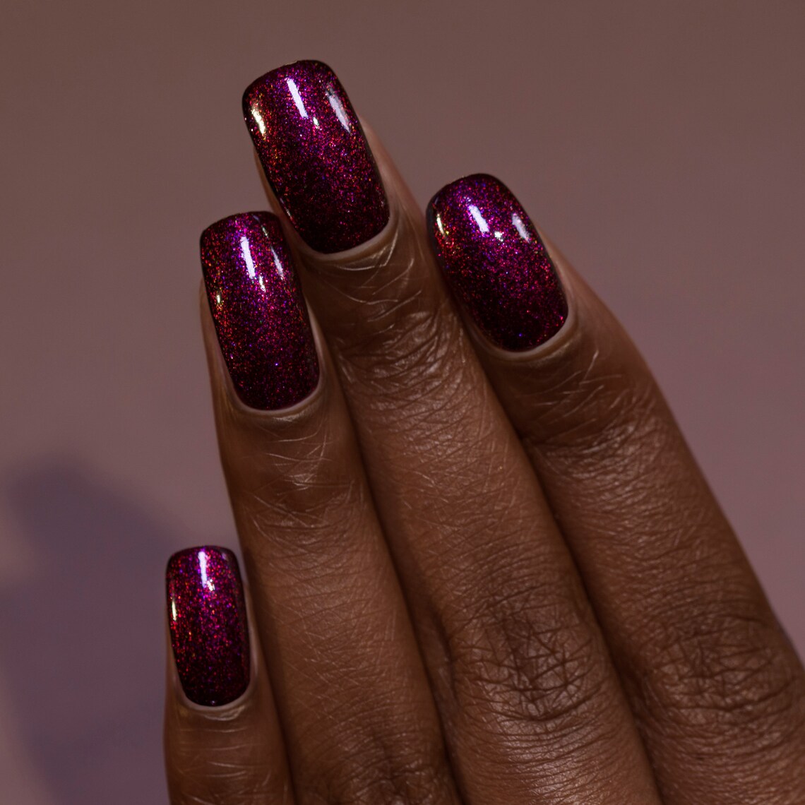 Dakota Blackened Berry Shimmer Nail Polish - Etsy