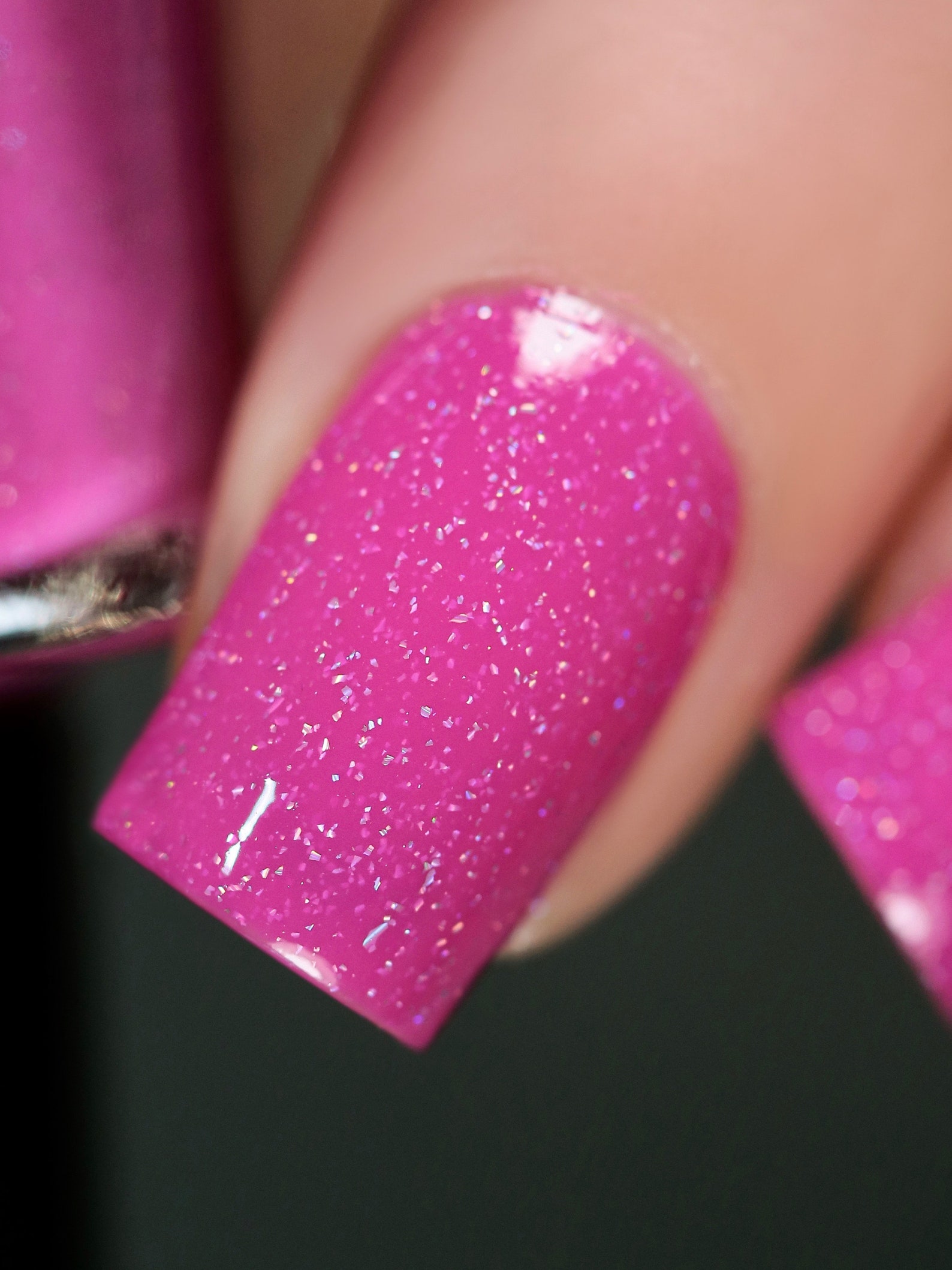 Party Hat Deep Cerise Pink Holographic Nail Polish - Etsy