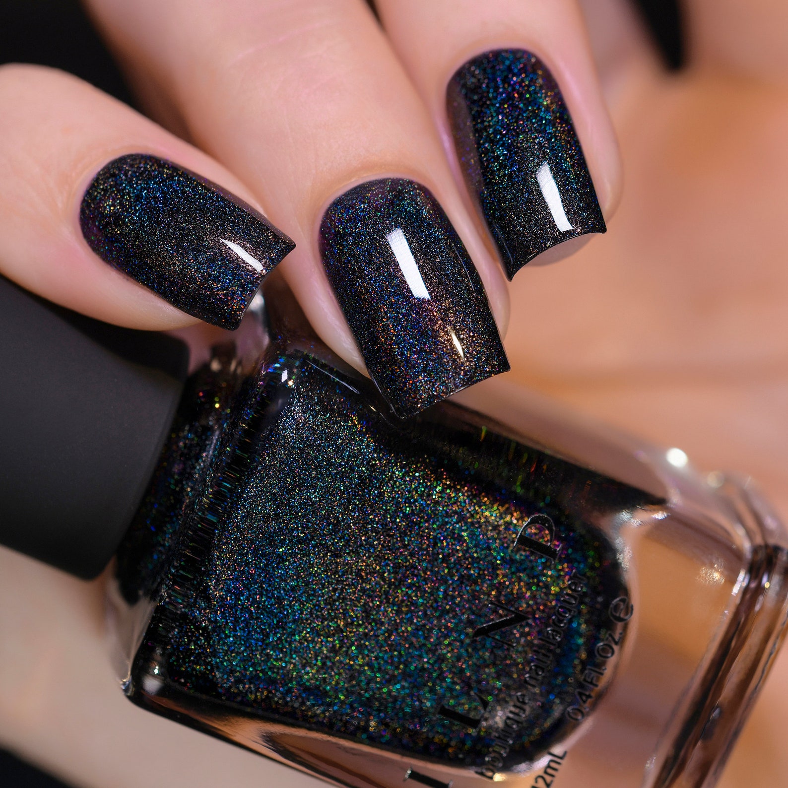 Black Magic - Deep Black Holographic Nail Polish - Etsy