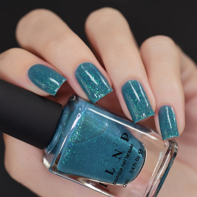The Message - Celadon Blue Jelly Shimmer Nail Polish - Etsy