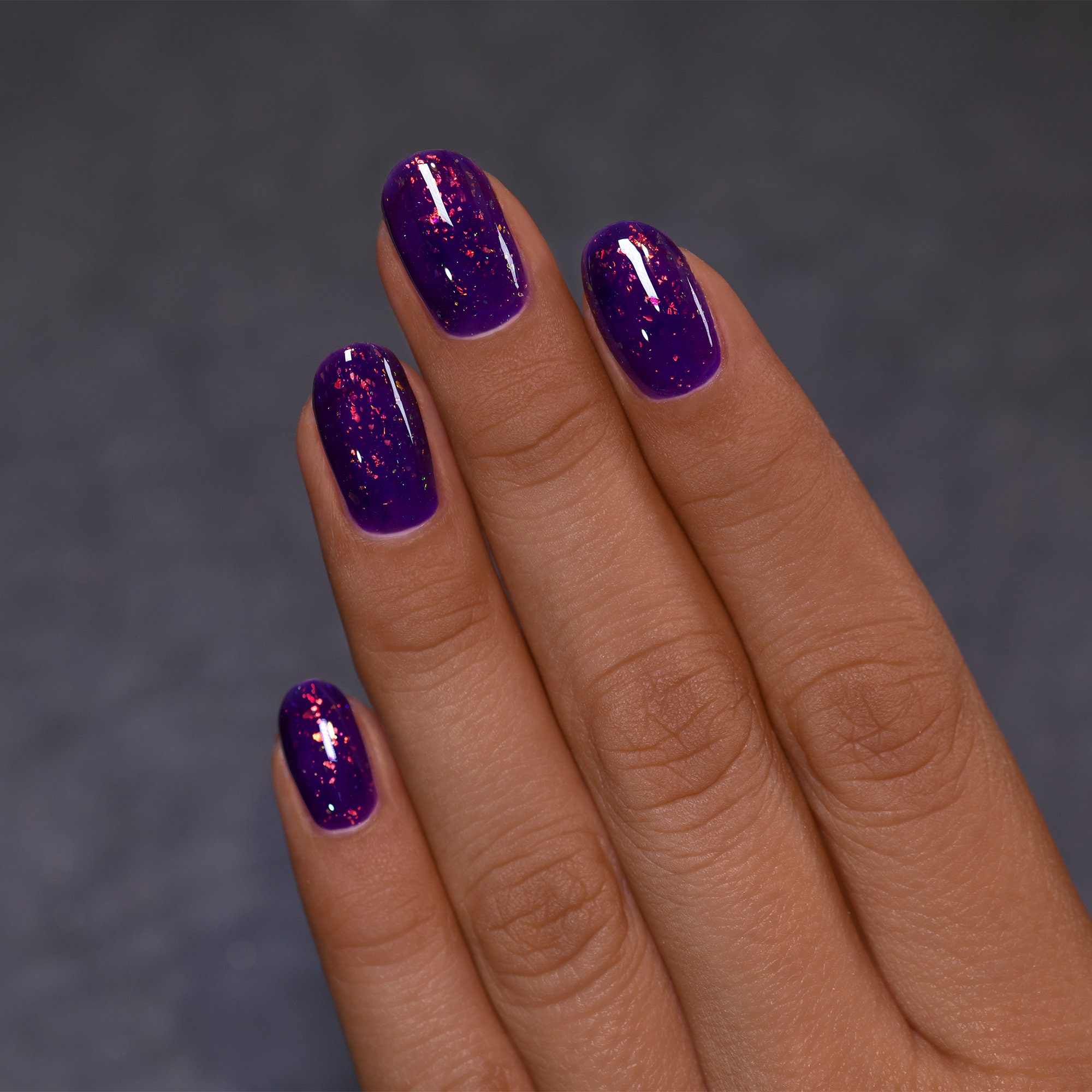 Jinx Deep Purple Jelly Shimmer Nail Polish - Etsy