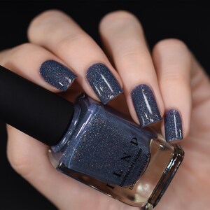 Better Days - Muted Midnight Blue Holographic Nail Polish - Etsy