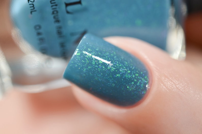 The Message Celadon Blue Jelly Shimmer Nail Polish | Etsy