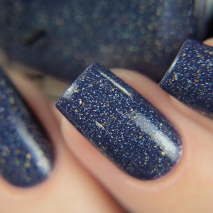 Better Days - Muted Midnight Blue Holographic Nail Polish - Etsy