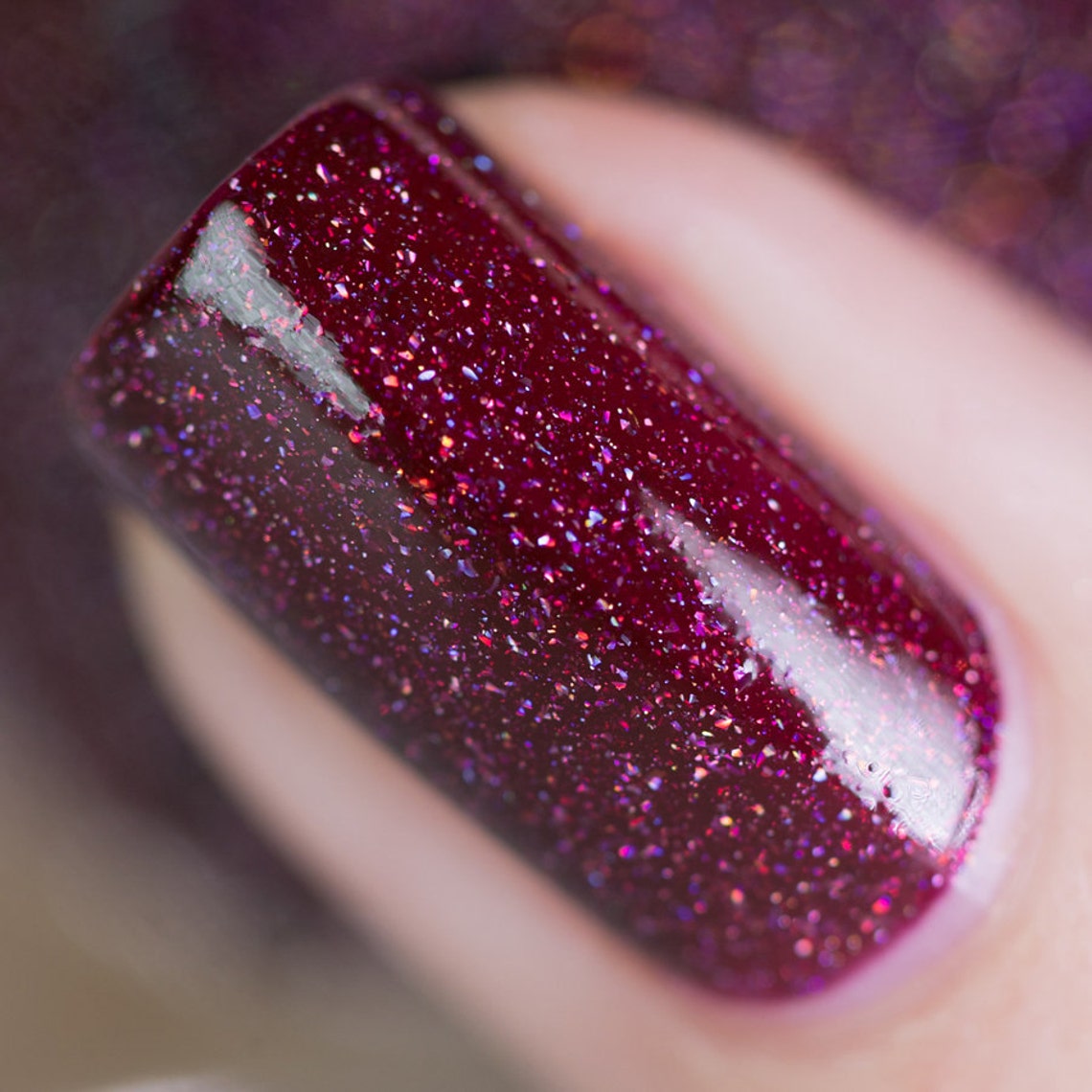 Diablo Vampy Oxblood Holographic Nail Polish - Etsy