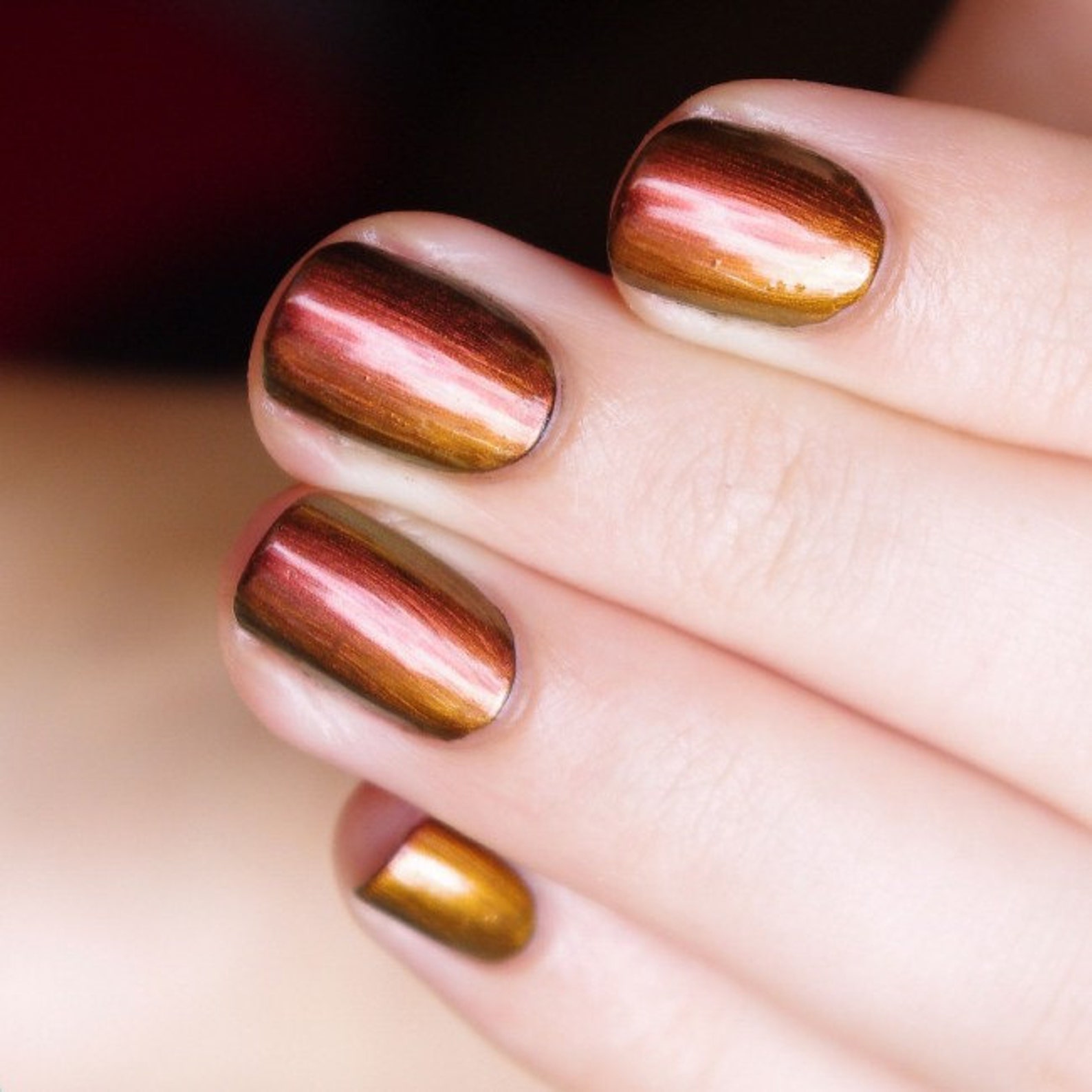 Abundance - Red, Orange, Bronze, Gold Color Shifting Ultra Chrome Nail ...