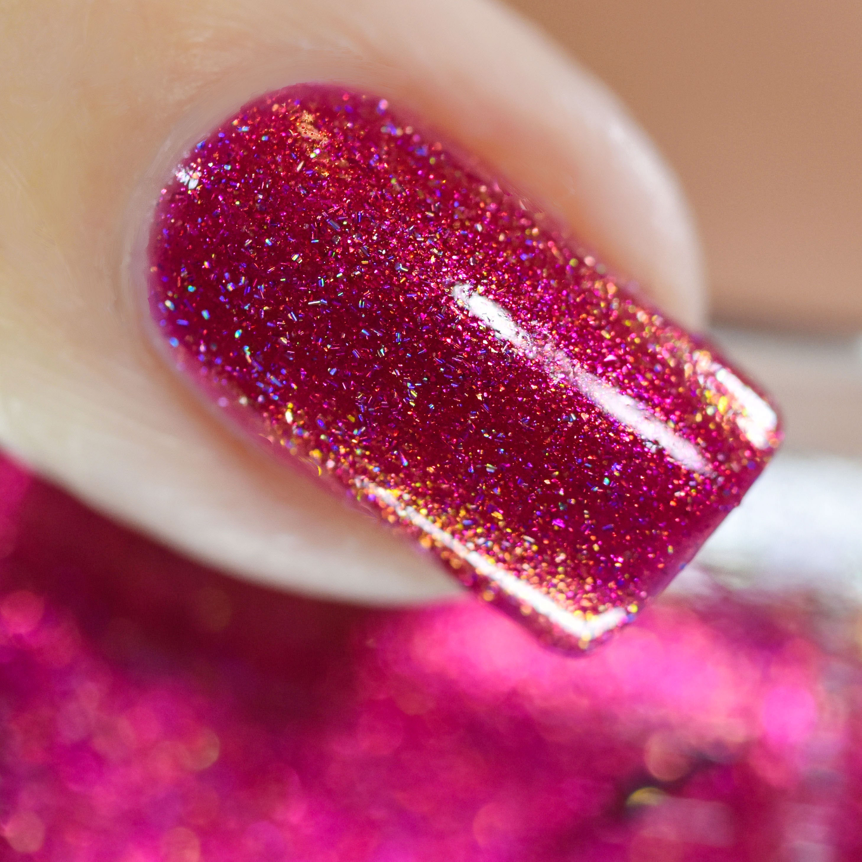 Nexus Rich Raspberry Holographic Nail Polish - Etsy Canada