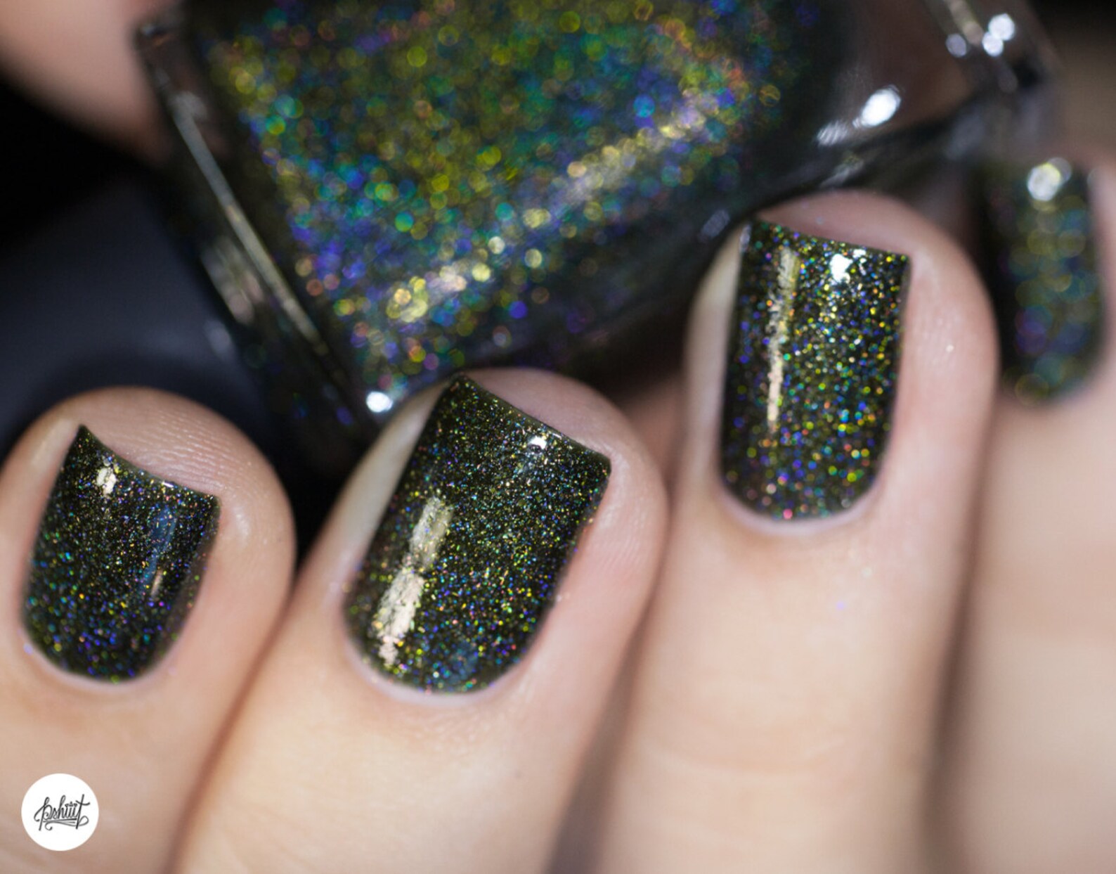 Ski Lodge - Deep Mossy Green Holographic Nail Polish - Etsy