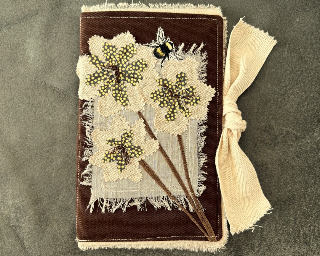 Fabric Junk Journal Cover-handmade, One of a Kind Multi-purpose Journal ...
