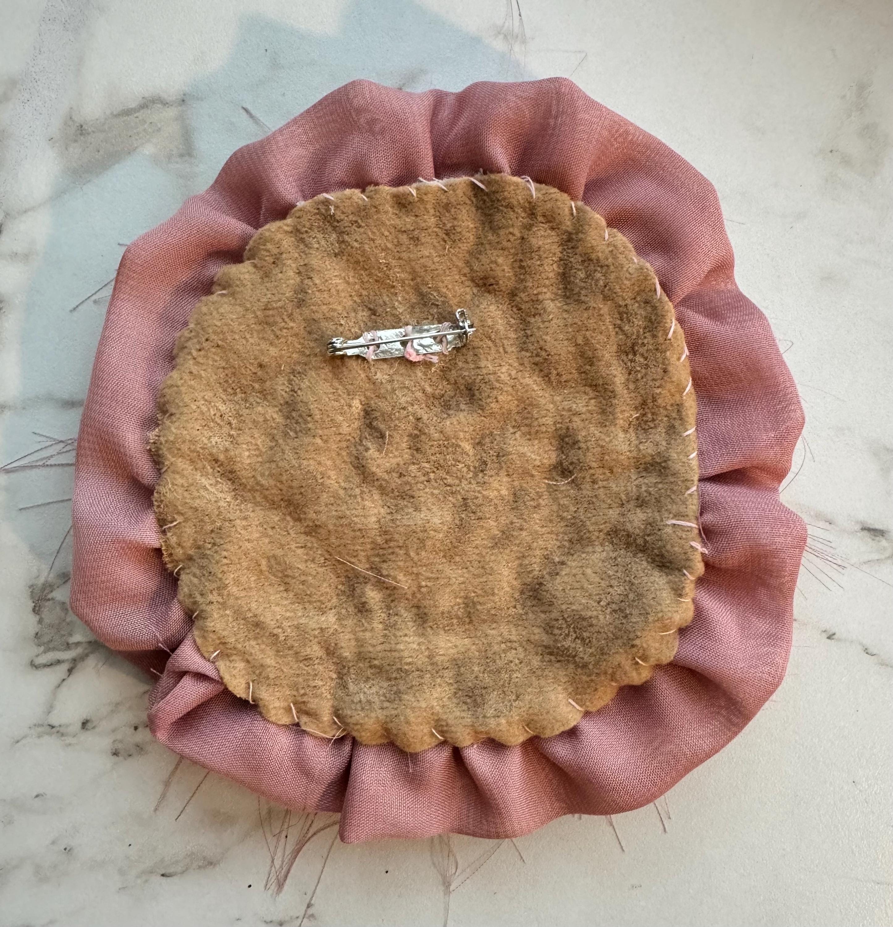 Large Flower Brooch handmade Elegant Chiffon Flower With Lace Trim-hand ...