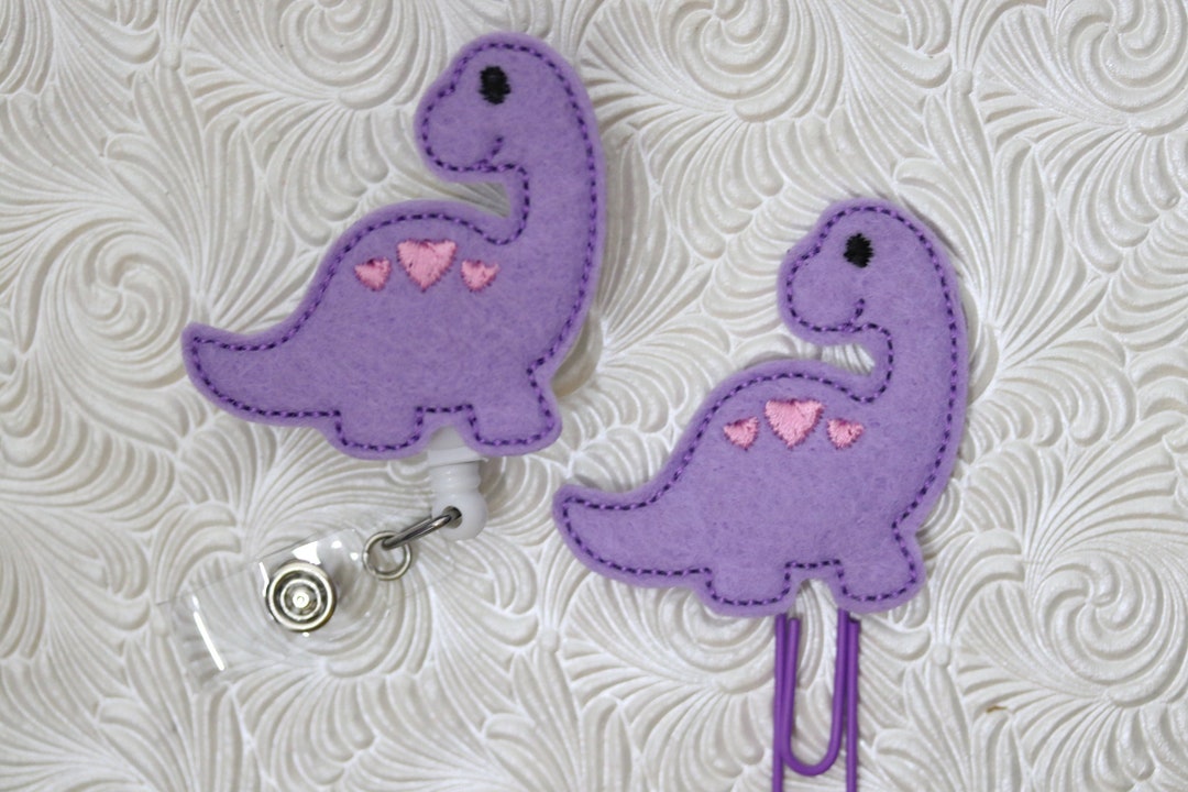 Dinosaur Badge Reel, Planner Clip, Badge Holder, Retractable Badge Reel ...