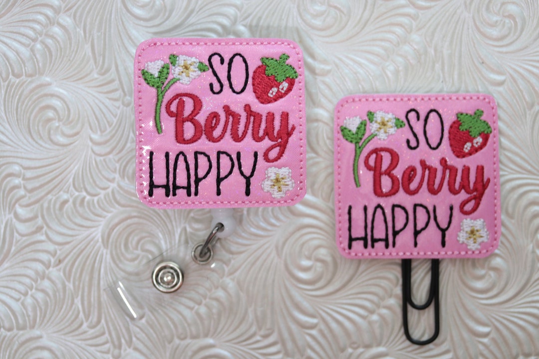 So Berry Happy, Planer Clip, Badge Halter, Badge Reel, abziehbare ...