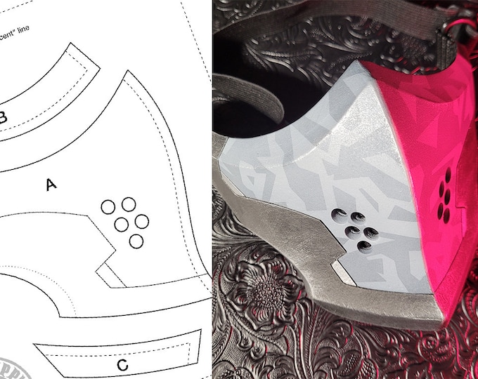 Cyber-mercenary Eva Foam Cosplay Half-mask Pattern / Template - Etsy
