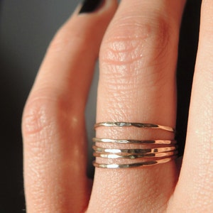 Gold Filled Dainty Teeny Tiny Stacking Ring / Ultra Thin Stacking Ring ...