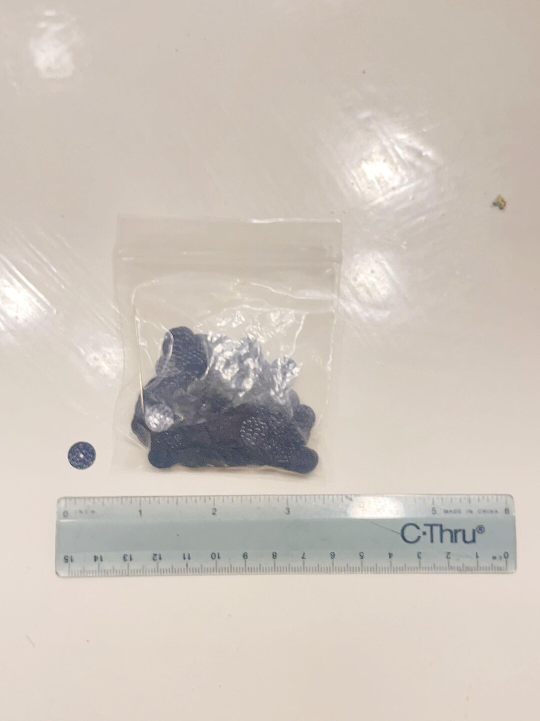 Black Round Texture Sequin Rare Found - Etsy