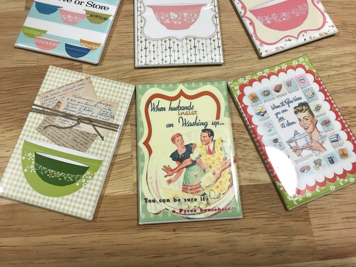 Pyrex Fridge Magnets 2x3 Inch Vintage Pyrex Ads Set 3 - Etsy