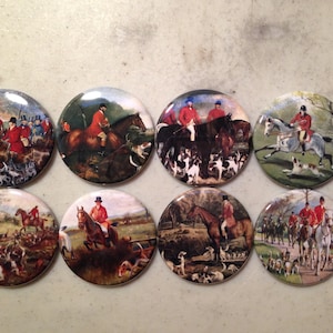 8 Fox Hunting, Equestrian, Hound Dog Fridge Magnets, Flatback (no ...
