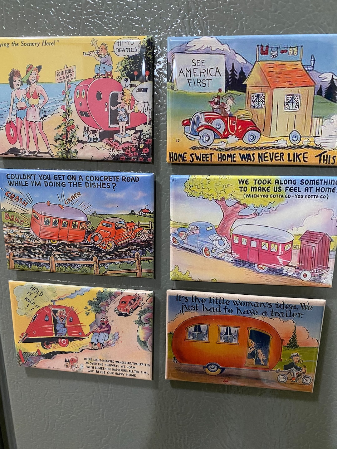 Vintage Trailer Fridge Magnets: Camping Glamping Decor (2x3 Inch) - Etsy