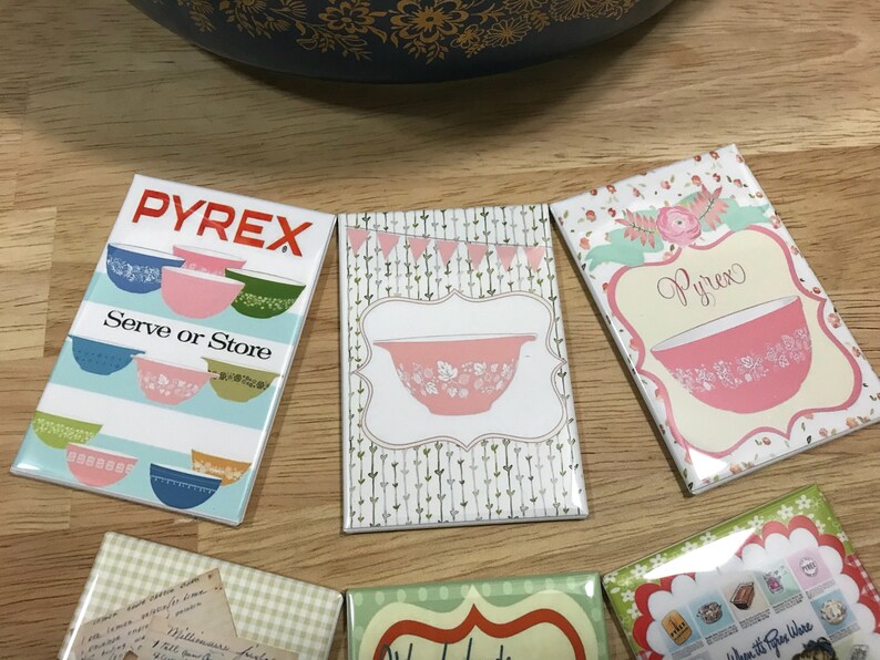 Pyrex Fridge Magnets 2x3 Inch Vintage Pyrex Ads Set 3 - Etsy