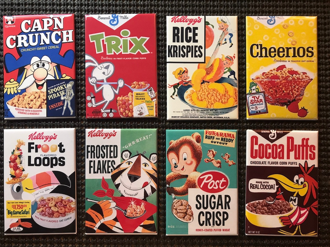 Vintage Cereal Box Magnets Sold Individually or Purchase Them All - Etsy