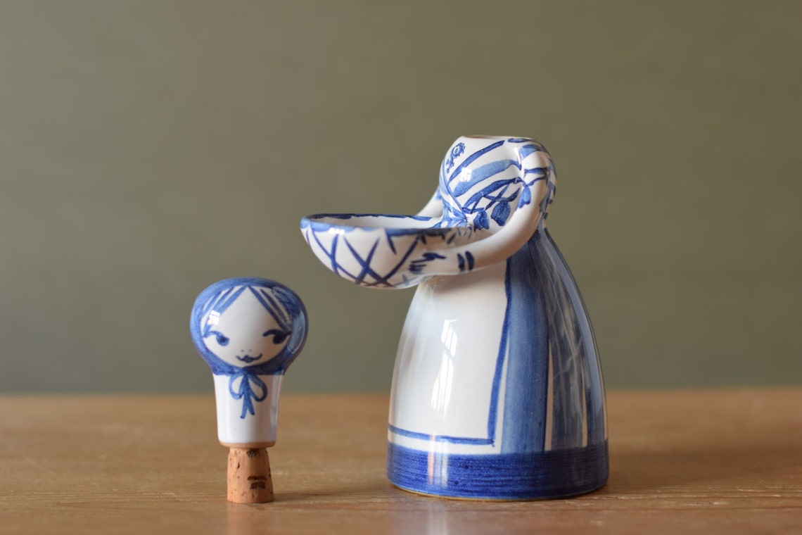 Vintage Danish Salt & Pepper Shaker Girl Figurine | Etsy