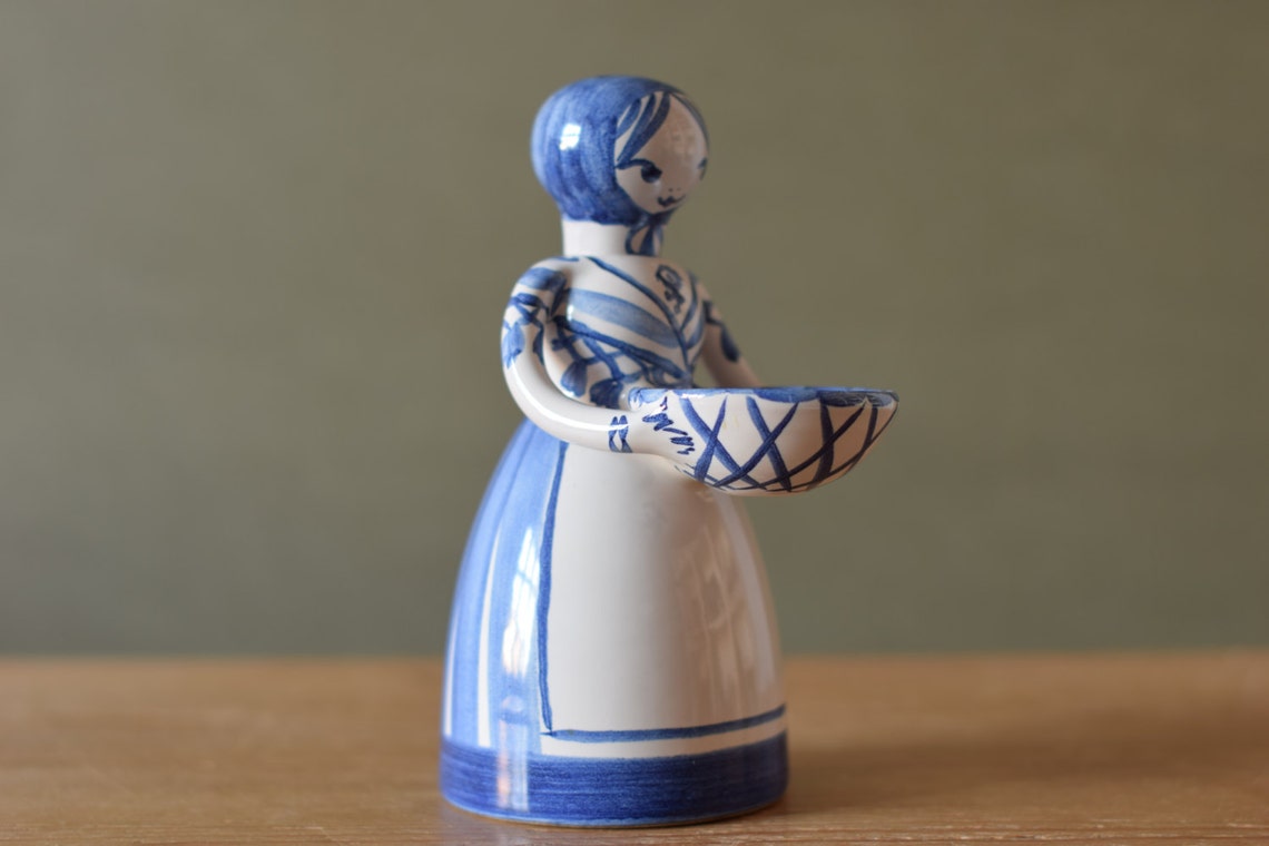 Vintage Danish Salt & Pepper Shaker Girl Figurine | Etsy