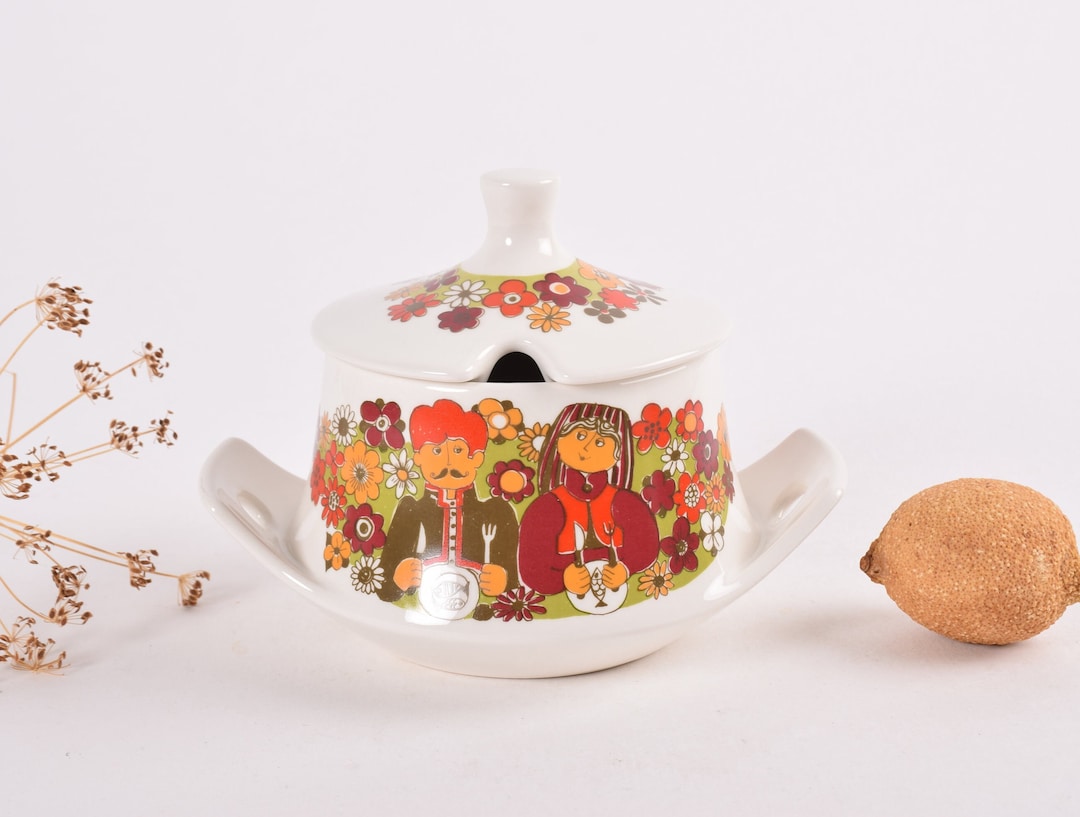 Vintage Figgjo Flint Norway FOLKLORE - Sild / Pickled Herring Bowl ...