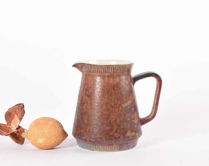Ceramic Pitcher for Water, Iced Tea, Sangria in Warm Jewel Tones of ...
