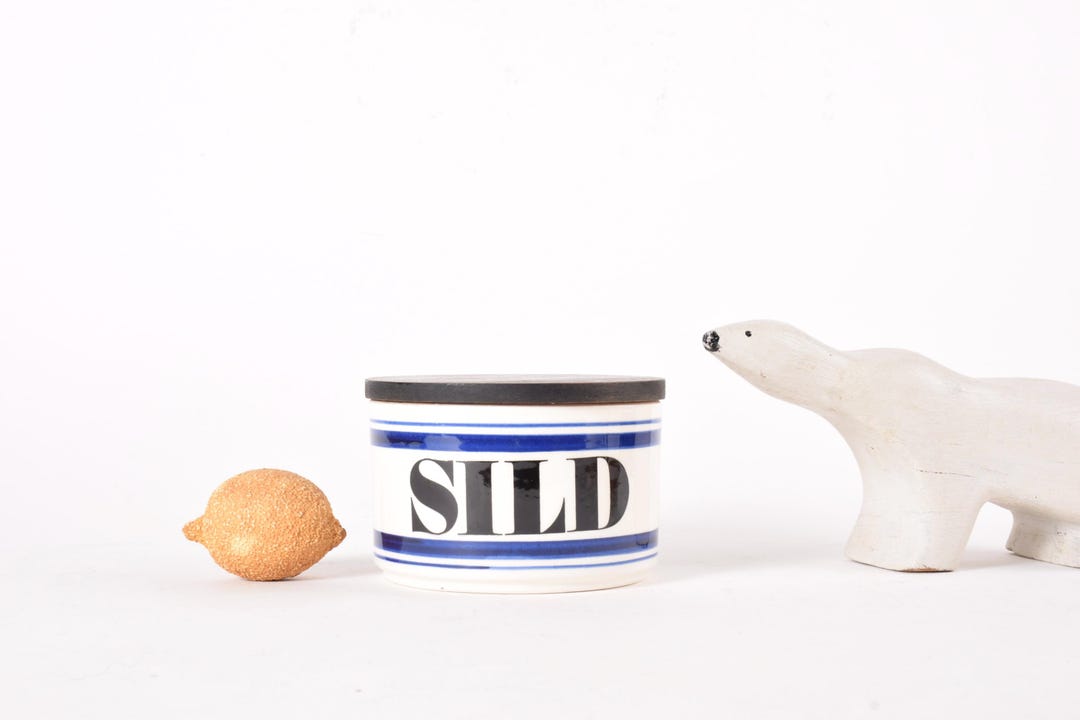 Knabstrup Denmark - CAROUSEL Blue - Sild / Pickled Herring - Wooden Lid ...