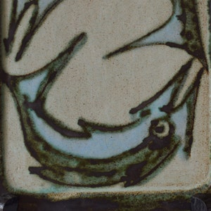 Danish Studio Pottery Wall Plate / Trivet Two Fishes - Etsy
