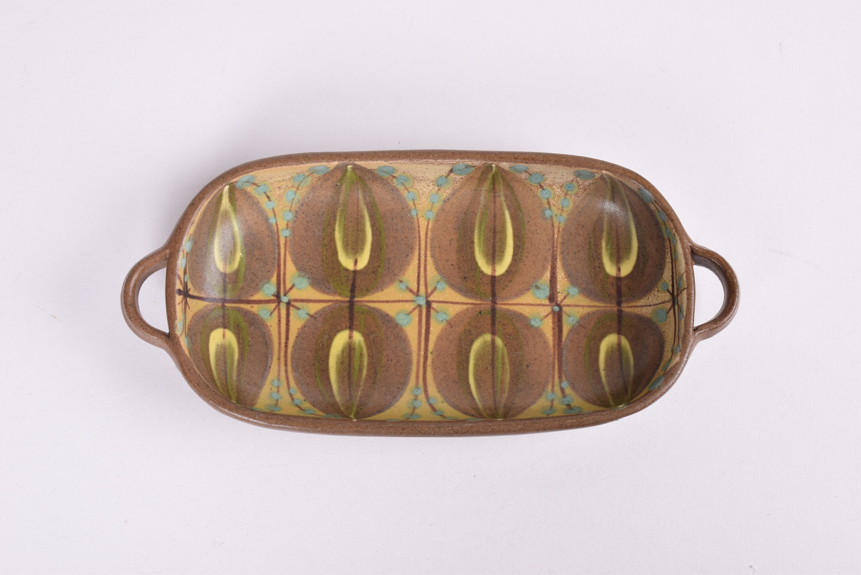 Dybdahl Denmark Studio Pottery Tray With Handles | Etsy