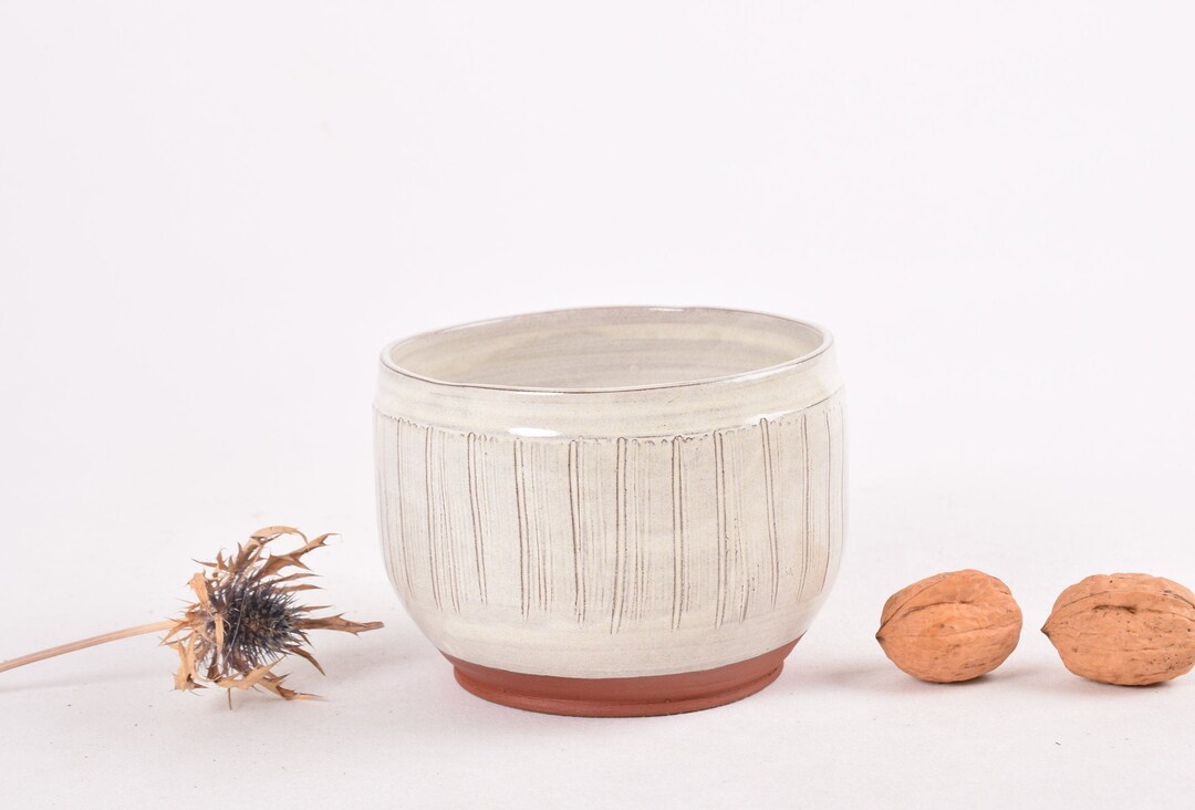 Vintage Danish - Small Bowl / Planter - Hyllested Keramik - Beige ...