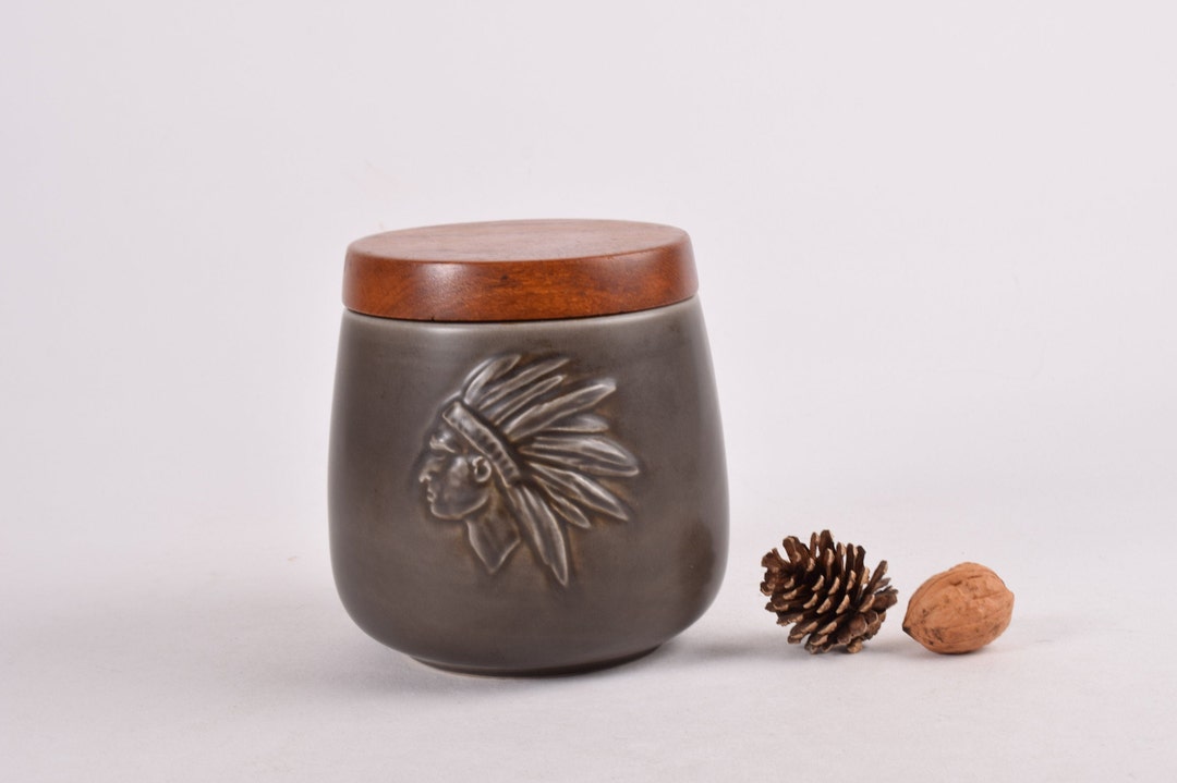 Vintage Søholm Denmark - TOBAK - Tobacco Jar With Teak Lid / Humidor ...