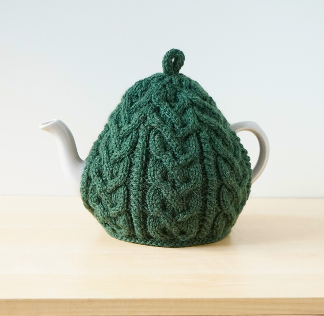 Knitted Ivy Green Tea Cosy 4-6 Cup NESTON - Etsy