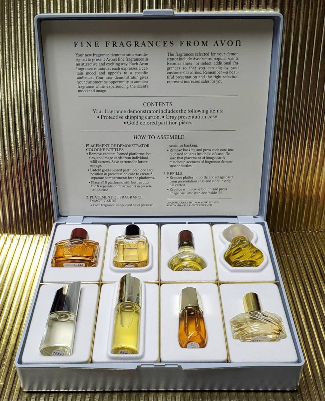 RARE Vintage Avon Sampler Case Fine Fragrances Cologne Demonstrator 10 ...