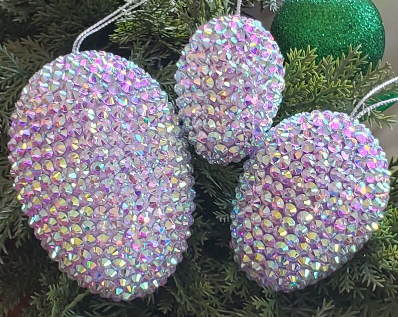 Crystal Jeweled Bling Egg Easter Extreme Sparkle Rhinestone 3 Sizes ...
